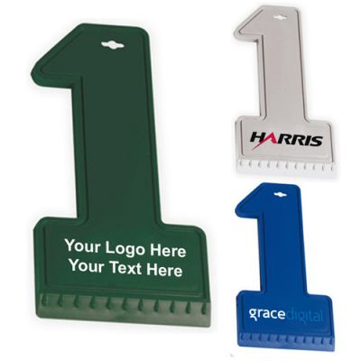 Promotional Number 1 Shaped Ice Scrapers - Ice Scrapers