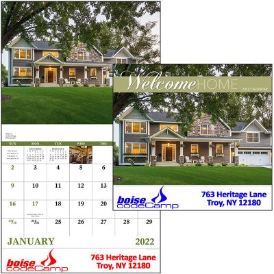 Customized Welcome Home Stapled Wall Calendars - Wall Calendars