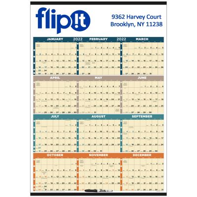 Custom Imprinted Time Management Span-a-Year Laminated Calendars with ...