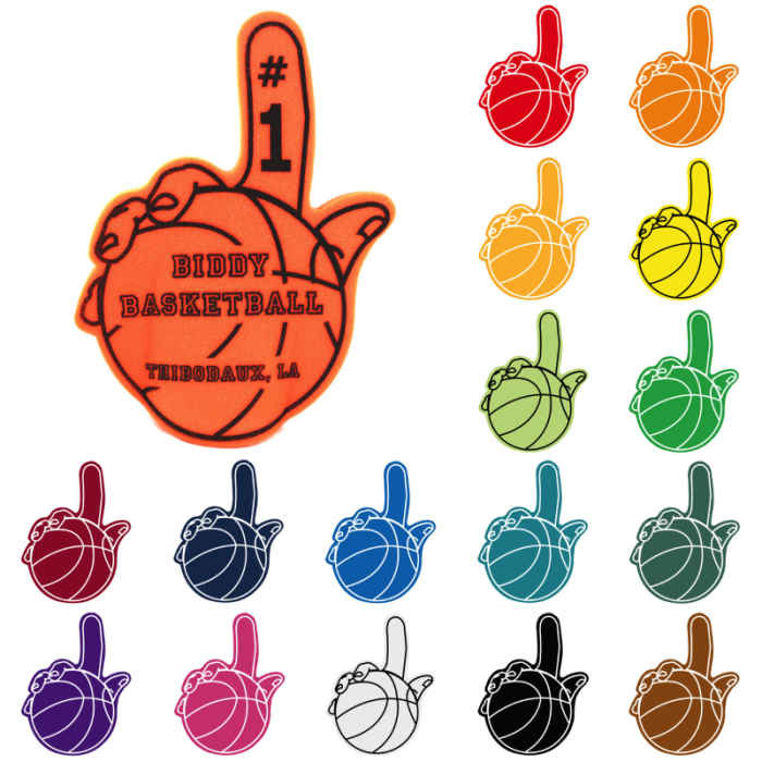 Custom Imprinted Large Basketball Hands