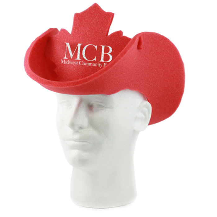 Custom Imprinted Maple Leaf Cowboy Hats