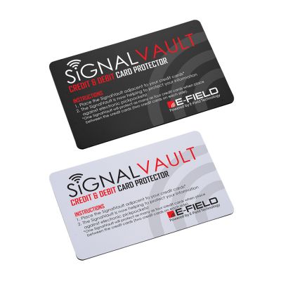 Customized Signal Vault RFID Cards - Business Cards Holders
