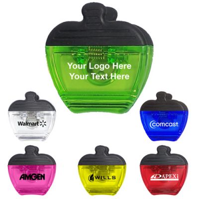 Logo Imprinted Jumbo Size Apple Shape Memo Clips - Clips