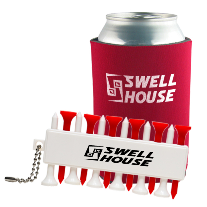 Personalized Can Coolie Event Kits with Tee Holder