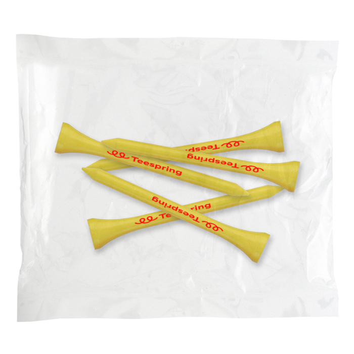 Personalized Golf Tee Poly Bag Sets with 5 Tees