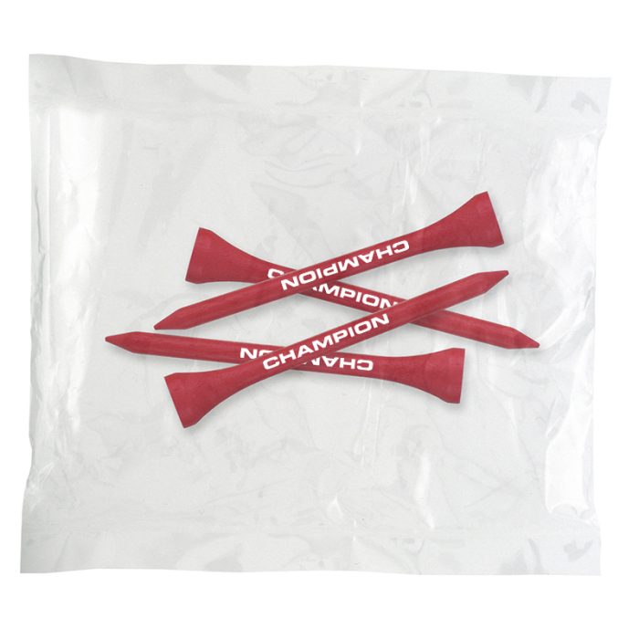 Promotional Golf Tee Poly Bag Sets with 4 Tees
