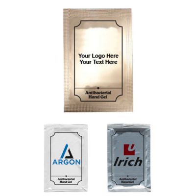 Custom Printed Anti-bac Hand Gel Large Packets - Hand Sanitizers