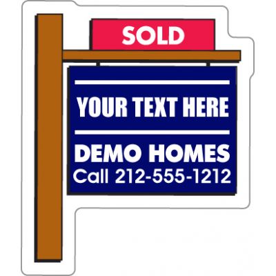 2.25x2.75 Custom Printed Real Estate Sold Sign Shape Magnets - Magnet ...
