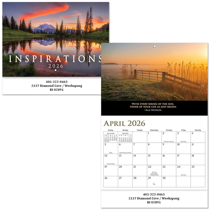 Promotional Inspirations Stapled Wall Calendars