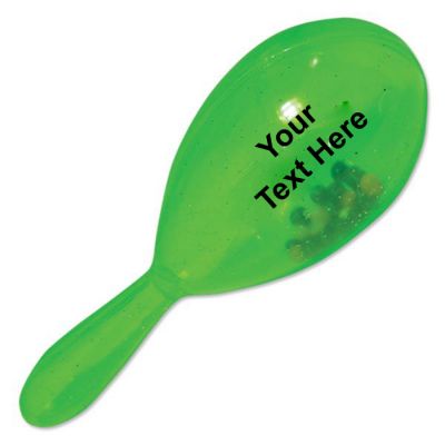 Custom Printed Maraca-Translucent Green - Maracas