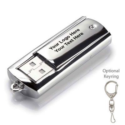 Custom Imprinted Metal USB 2.0 Flash Drive 16 GB - USB Flash Drives