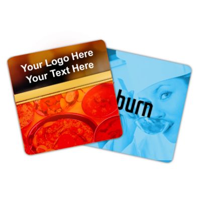 3.75x3.75 Square Shape Custom Paperboard Drink Coasters - Coasters