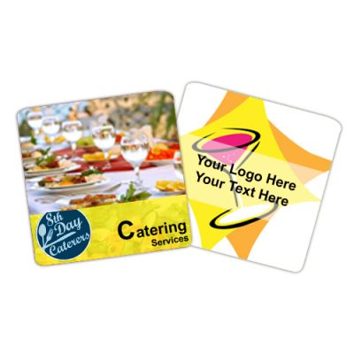 3.75x3.75 Personalized Square Shape Paperboard Drink Coaster - Coasters