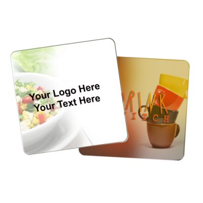 3.75x3.75 Square Shape Personalized Paperboard Drink Coasters - Coasters