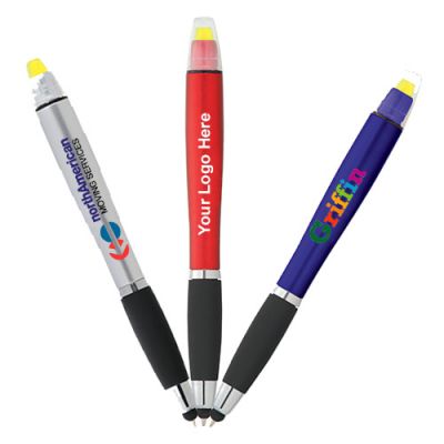 5.75 Inch Custom Scripto Score Highlighter Ballpoint Pen with Stylus ...